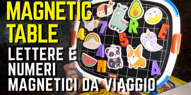 LAVAGNA MAGNETICA con lettere e numeri DA CASA E VIAGGIO Quercetti ...